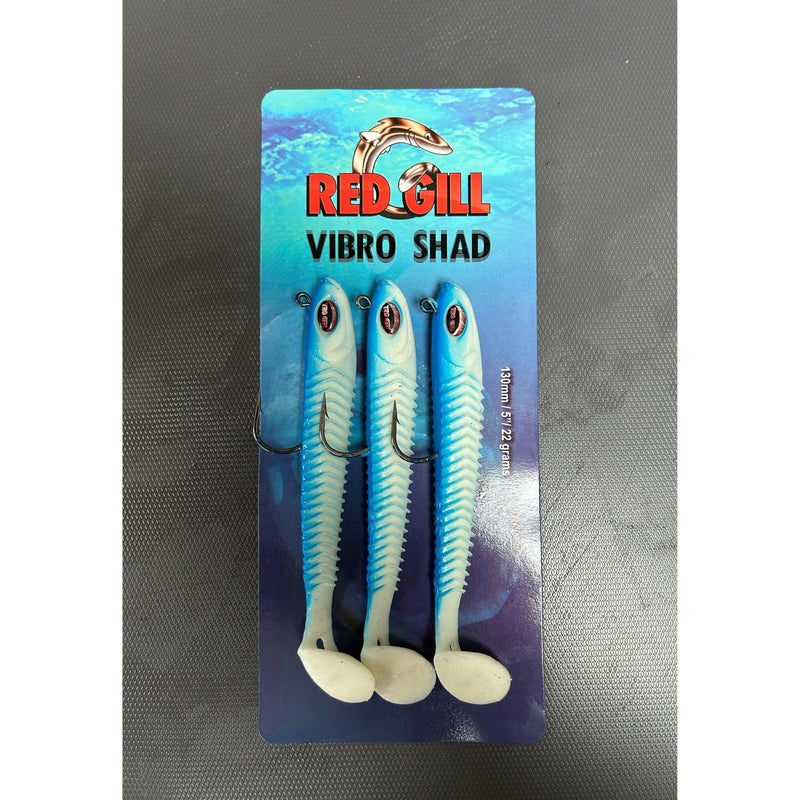 Red Gill Vibro Shad Bass Lures 130mm 22g (3 Pack)